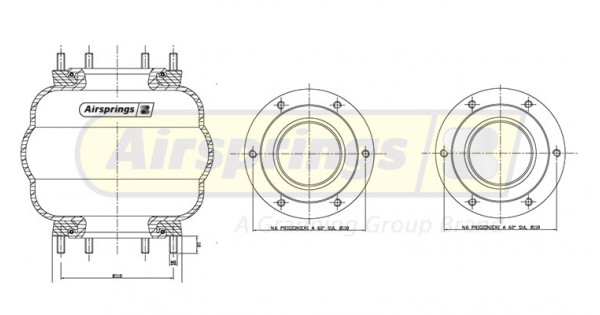 AIRSPRING COMPLETE - BPW MERITOR (STEER AXLE) | 21223346 0401900000