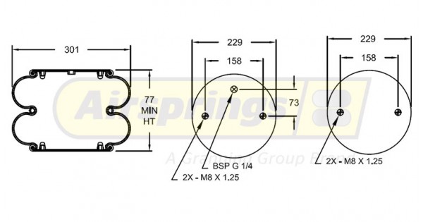 AIRSPRING CONVOLUTED - SCHULZ LECITRAILER | W01-M58-6381