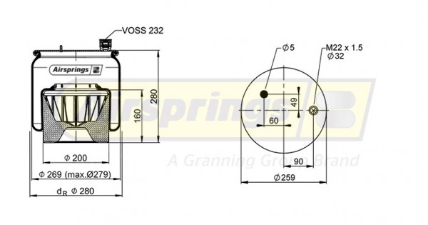 AIRSPRING COMPLETE - MERCEDES ACTROS MP4 FR / RR | A9613207021