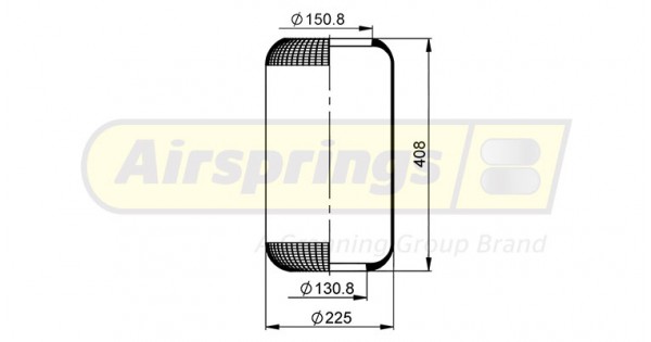 AIRSPRING DIAPHRAGM - VOLVO BUS (TAG AXLE) | 22445611