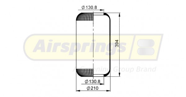 AIRSPRING DIAPHRAGM - VOLVO BUS (REAR AXLE) | 22073331