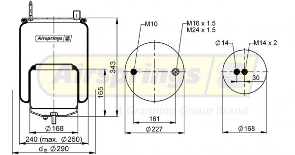 AIRSPRING COMPLETE - VOLVO FH4 FM4 REAR (STD HEIGHT) | 21224749