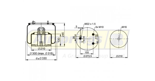 AIRSPRING COMPLETE - DAF VDL BUS | 45015337 114013