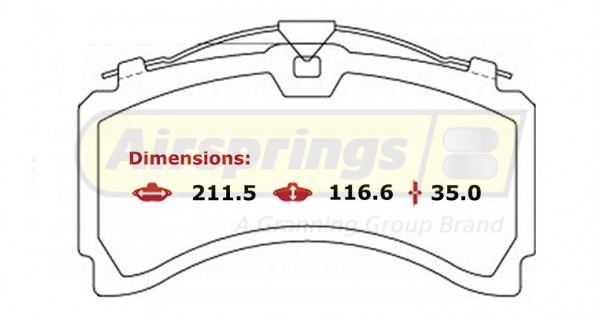 BRAKE PAD SET MERCEDES ACTROS MP4 | 2924401 A0064201520 A0064205320 ...