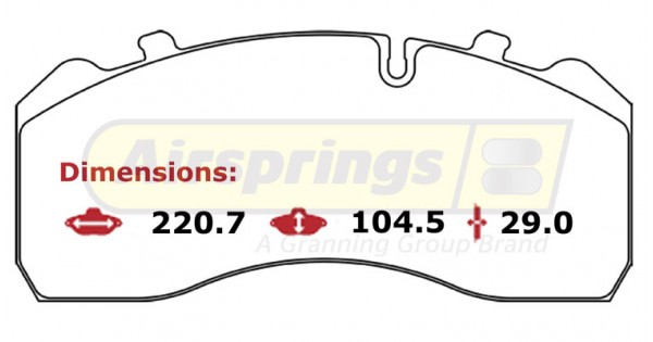 BRAKE PAD SET MERCEDES ACTROS MP4 | A0084206420 A0084206320 6403229522 ...