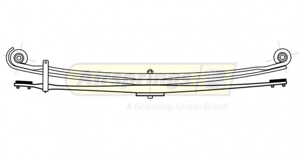 TRUCK SPRING - MAN RR 2+1 LEAF | 81434026539