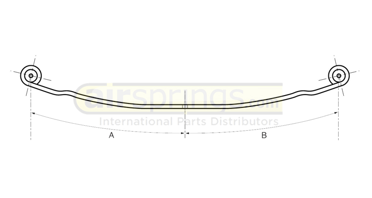 1401668 1700738 DAF / WEWELLER SCHOMAECKER TTC - TRUCK SPRING 1-LEAF ...