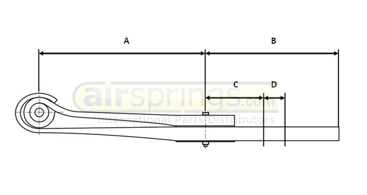 Trailer spring 2-leaf ROR 21215600, 09545500 (cf152313)Airsprings.com ...